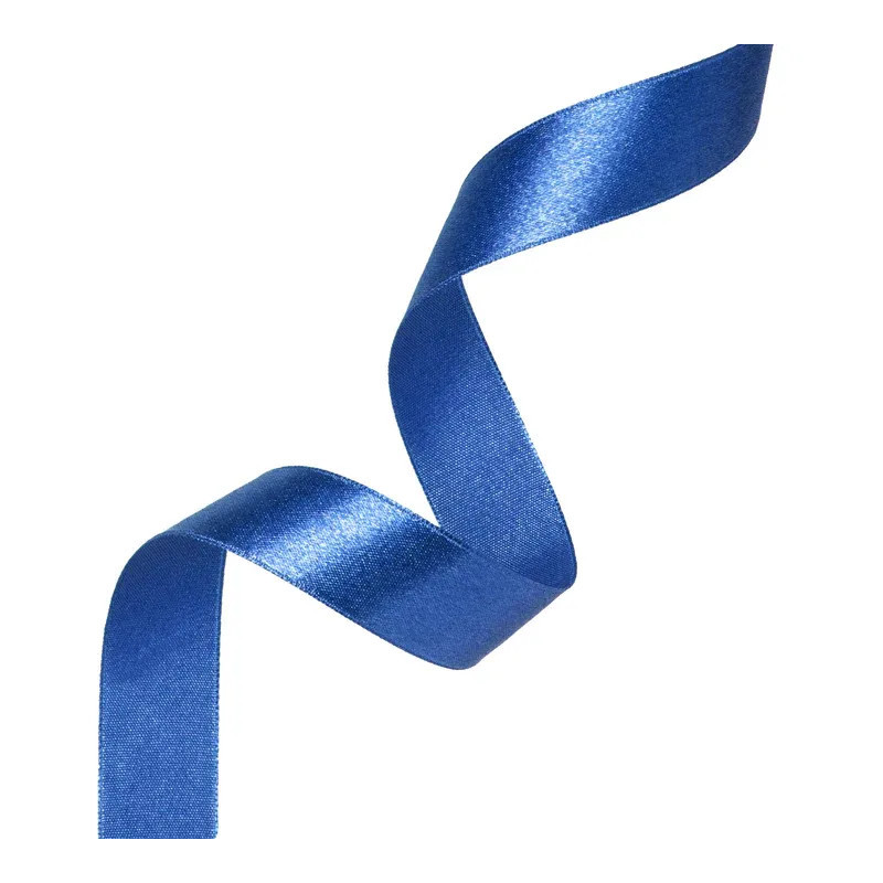 Satin ribbon blue 12mm, 23m